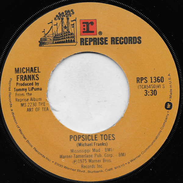 1976 Michael Franks – Popsicle Toes (US:#43) | Sessiondays